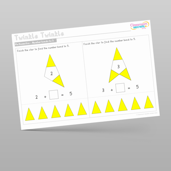 Eyfs Twinkle Twinkle Number Bonds To 5 Resource | Classroom Secrets