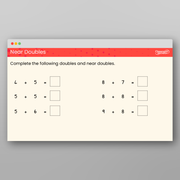 Year 1 Near Doubles Teaching Ppt Resource | Classroom Secrets