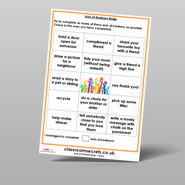 KS1 And Ks2 Acts Of Kindness Bingo Game Resource | Classroom Secrets