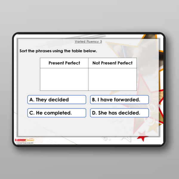Year 3 Recognising The Present Perfect Form In Sentences Modelling Ppt ...