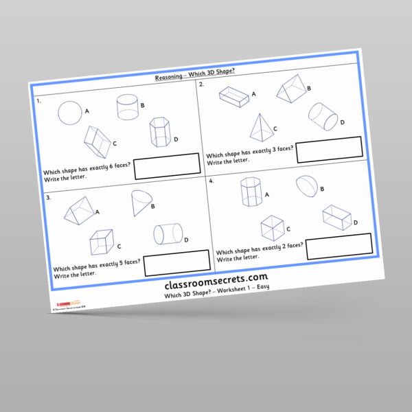 KS1 Which 3d Shape Reasoning Test Practice Resource | Classroom Secrets