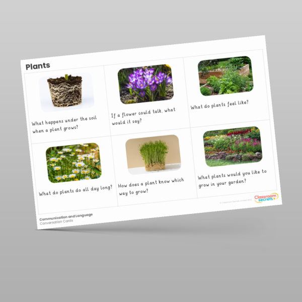 Eyfs Plants Conversation Cards Resource | Classroom Secrets