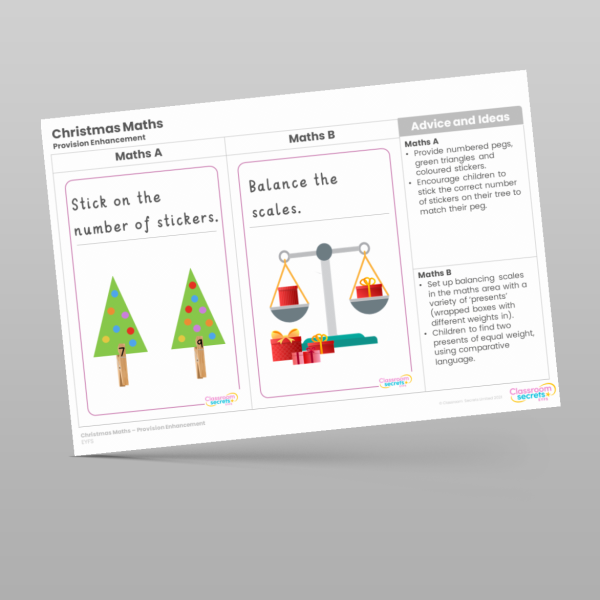 Eyfs Christmas Maths Provision Enhancement Resource | Classroom Secrets