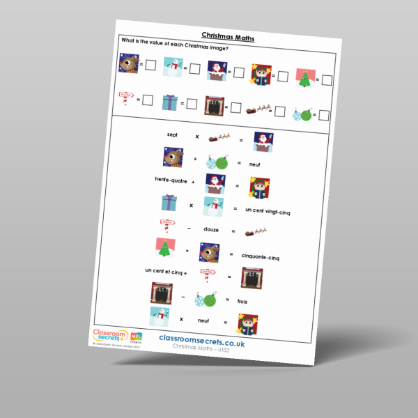 UKS2 French Christmas Maths Resource | Classroom Secrets