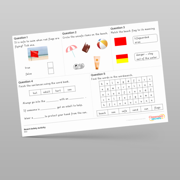 KS1 Beach Safety Activity Resource | Classroom Secrets