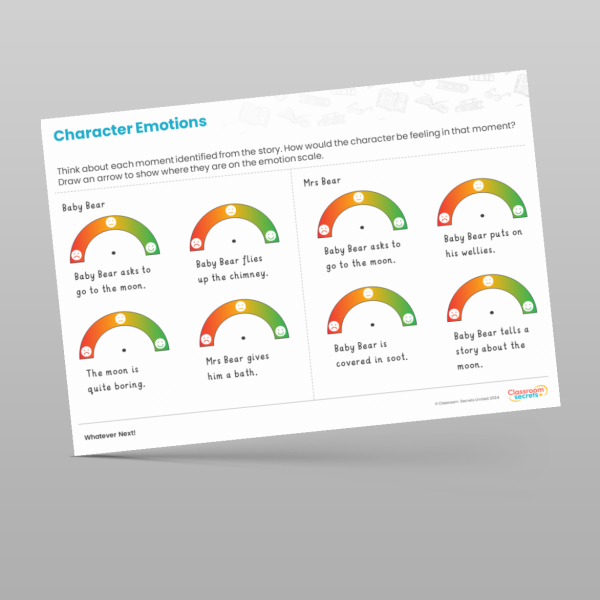 Year 1 Whatever Next Writing Unit Character Emotions Resource ...