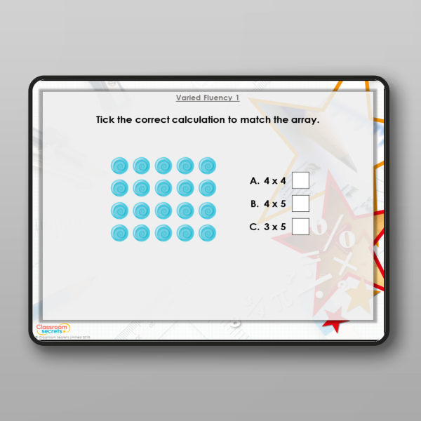 Year 2 Use Arrays Modelling Ppt Resource | Classroom Secrets