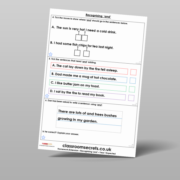 Year 1 Recognising And Homework 2 Resource | Classroom Secrets