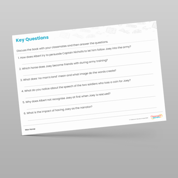 UKS2 War Horse Writing Unit Key Questions Resource | Classroom Secrets
