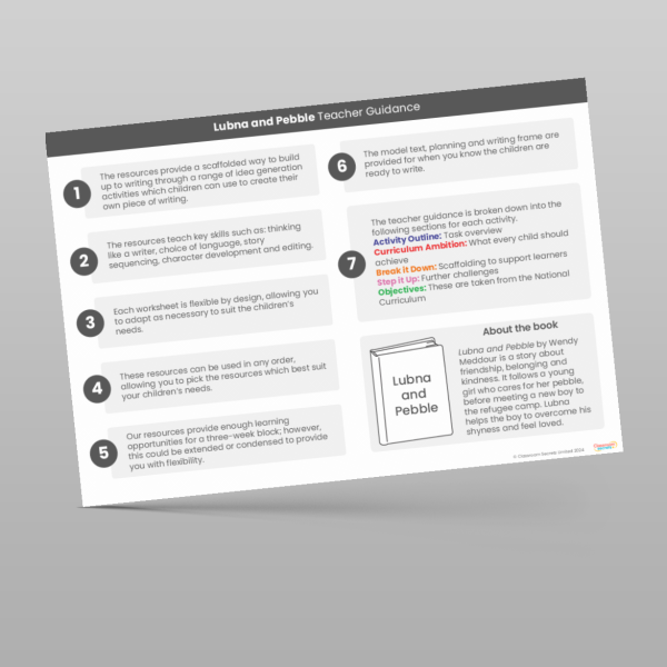 Year 2 Lubna And Pebble Writing Unit Guidance Resource | Classroom Secrets