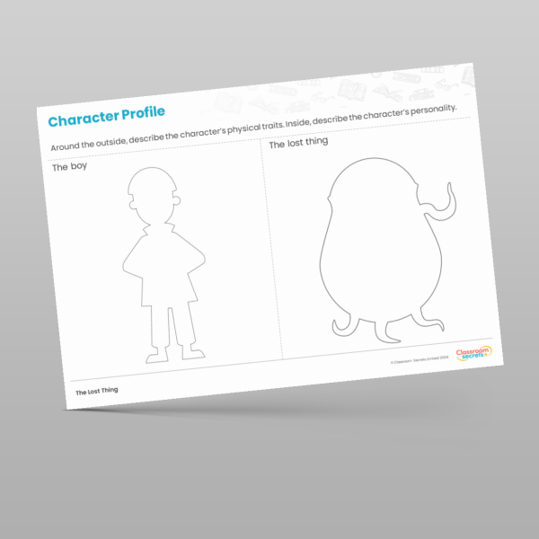 Year 3 The Lost Thing Writing Unit Character Profile Resource ...