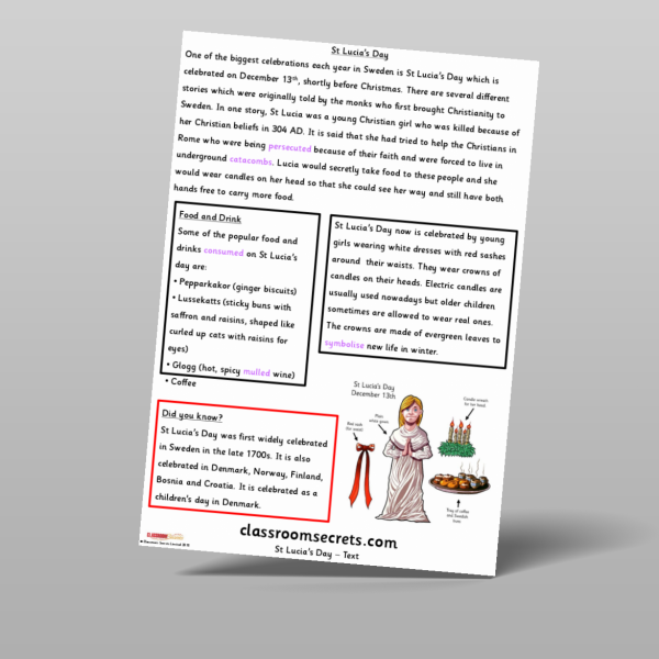 KS2 St Lucia S Day Sapphire Guided Reading Pack Resource | Classroom ...