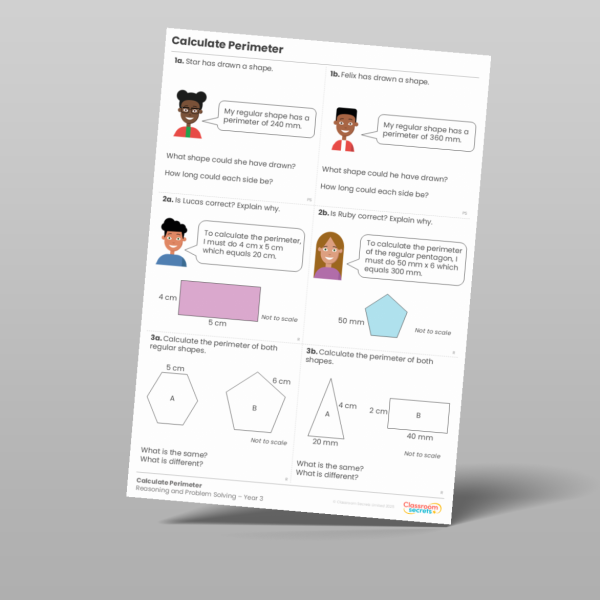 Year 3 Calculate Perimeter Reasoning And Problem Solving 2 Resource ...