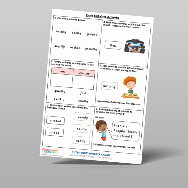 Year 2 Consolidating Adverbs Prior Learning Resource | Classroom Secrets