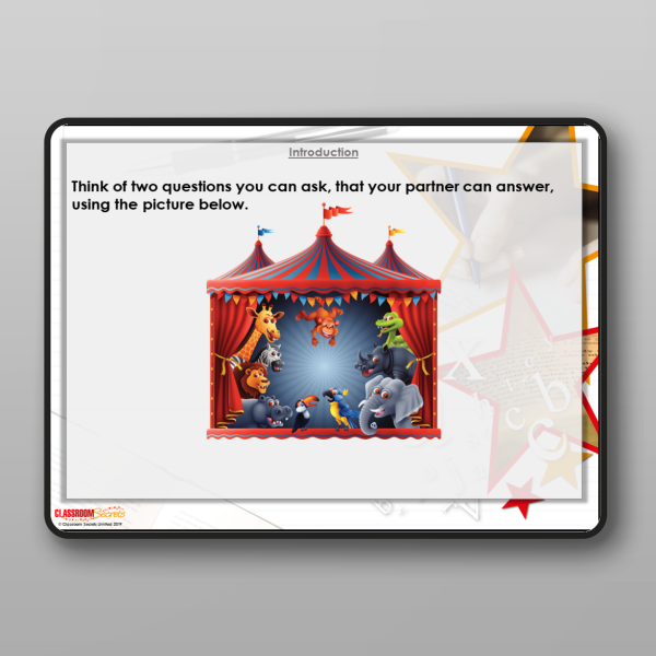 Year 1 Recognising And Using Questions Modelling Ppt Resource Classroom Secrets