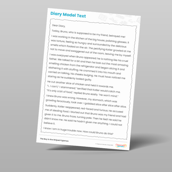 UKS2 The Boy In The Striped Pyjamas Writing Unit Model Text And Writing ...