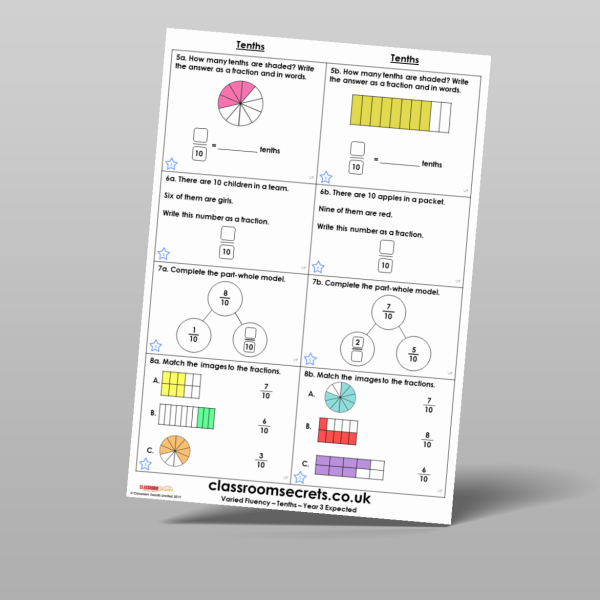 Year 3 Tenths Varied Fluency Resource | Classroom Secrets