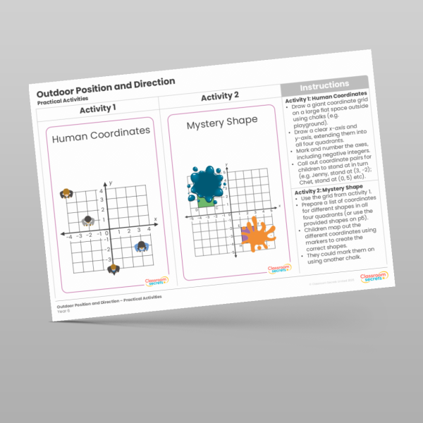 Year 6 Position And Direction Outdoor Maths Resource | Classroom Secrets