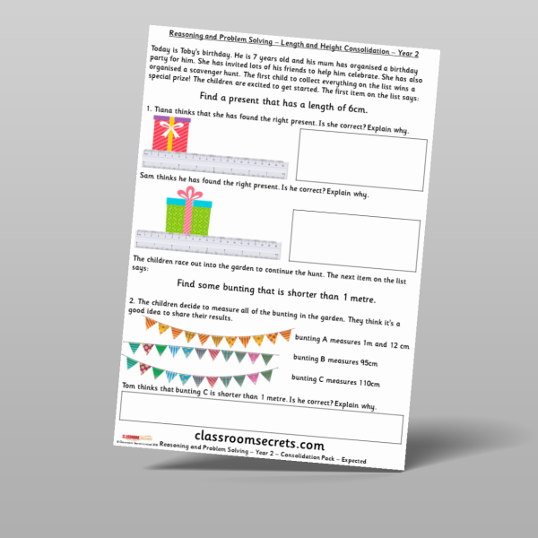 Year 2 Length And Height Consolidation Activity Resource | Classroom ...