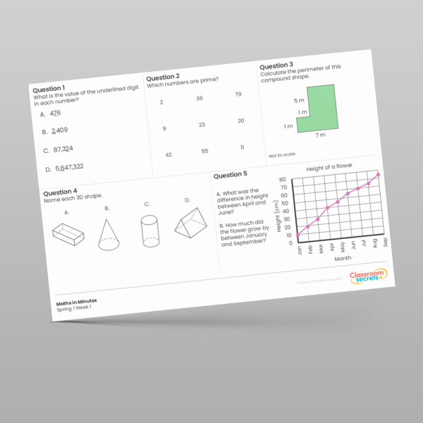 Year 6 Spring 1 Week 1 Maths In Minutes Resource | Classroom Secrets