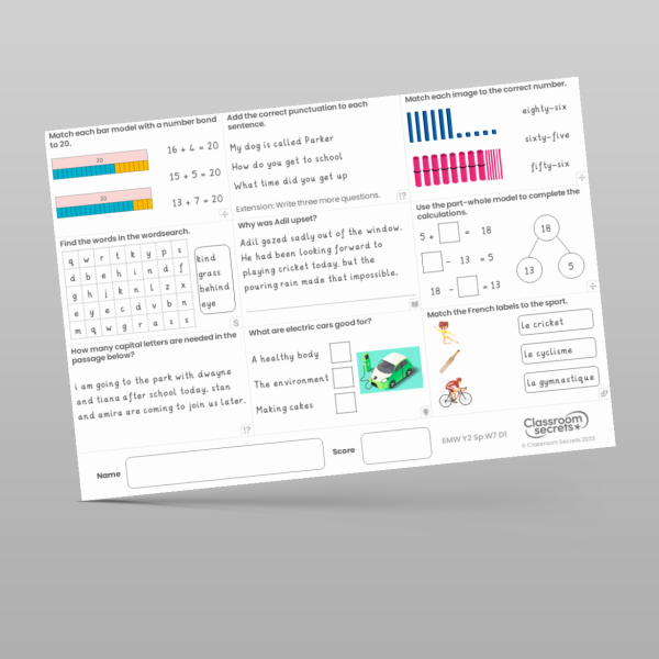 Year 2 Early Morning Work Spring Week 7 Resource | Classroom Secrets