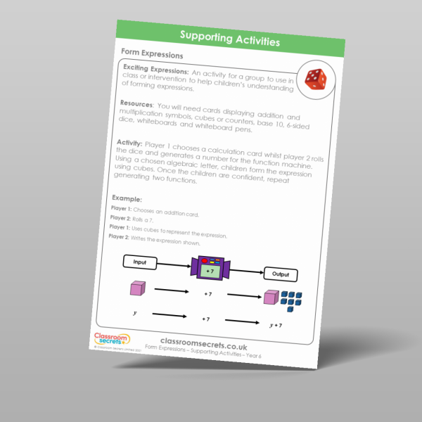 Year 6 Form Expressions Supporting Activity Resource | Classroom Secrets