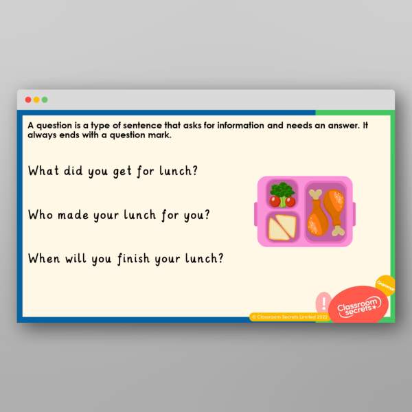 Year 1 Question Or Not A Question Teaching Ppt Resource | Classroom Secrets