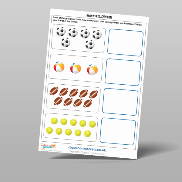 Year 1 Represent Objects Main Activity Resource Classroom Secrets