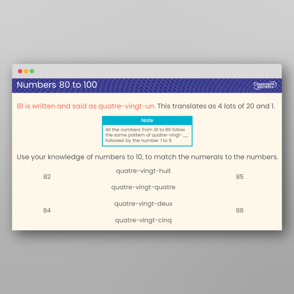 Year 5 Numbers 80 To 100 Teaching Ppt Resource | Classroom Secrets