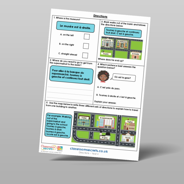 Year 4 Directions Main Activity Resource | Classroom Secrets