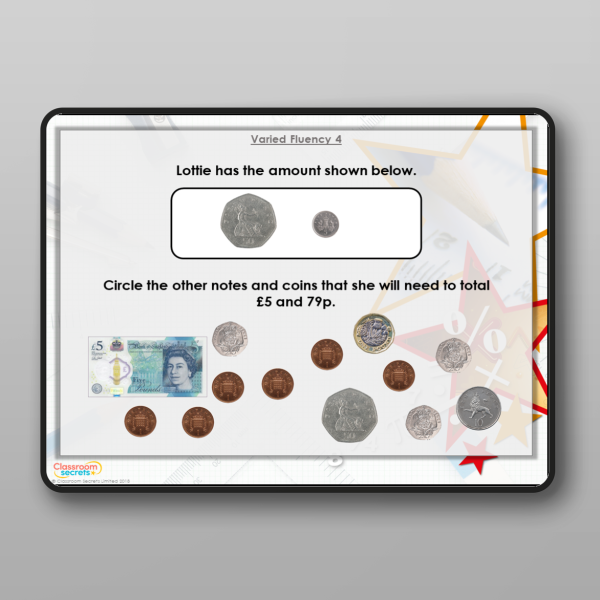 Year 2 Choose Notes And Coins Modelling Ppt Resource | Classroom Secrets