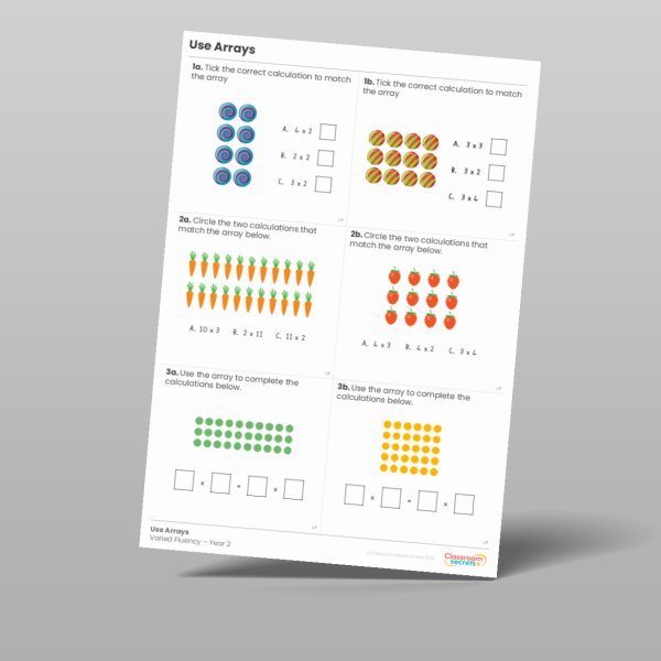 Use Arrays Varied Fluency Resource | Classroom Secrets