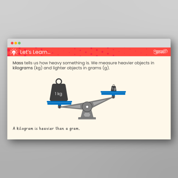Year 2 Measure In Kilograms Teaching Ppt Resource | Classroom Secrets