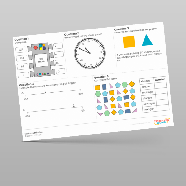Year 4 Autumn Week 7 Maths In Minutes Resource | Classroom Secrets