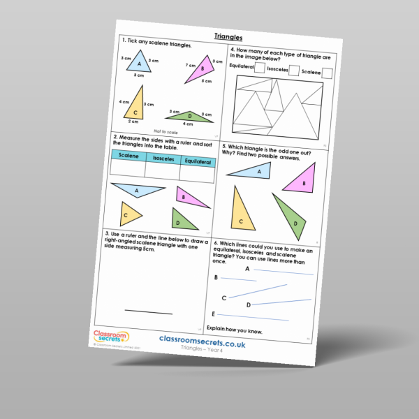 Year 4 Triangles Mixed Activity Resource | Classroom Secrets