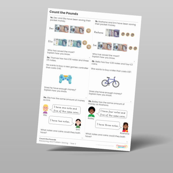 Count the Pounds Reasoning and Problem Solving Resource | Classroom Secrets