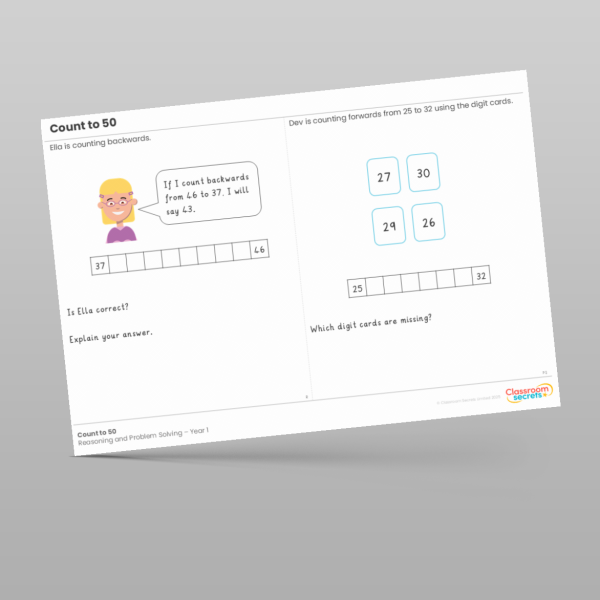 Year 1 Count To 50 Reasoning And Problem Solving Resource | Classroom ... Year 1 Count To 50 Reasoning And Problem Solving Resource | Classroom ...