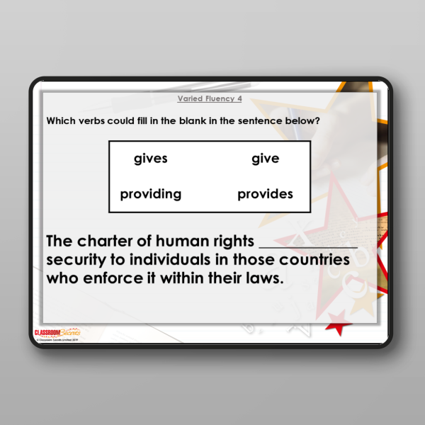 Year 6 Identifying Verbs In Sentences Modelling Ppt Resource ...