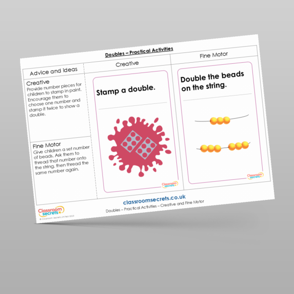 Year 1 Doubles Practical Activities Resource | Classroom Secrets