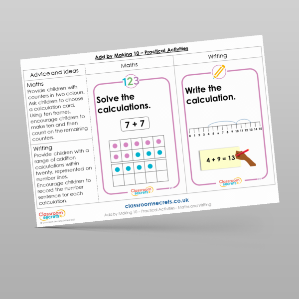 Year 2 Add By Making 10 Practical Activities Resource | Classroom Secrets
