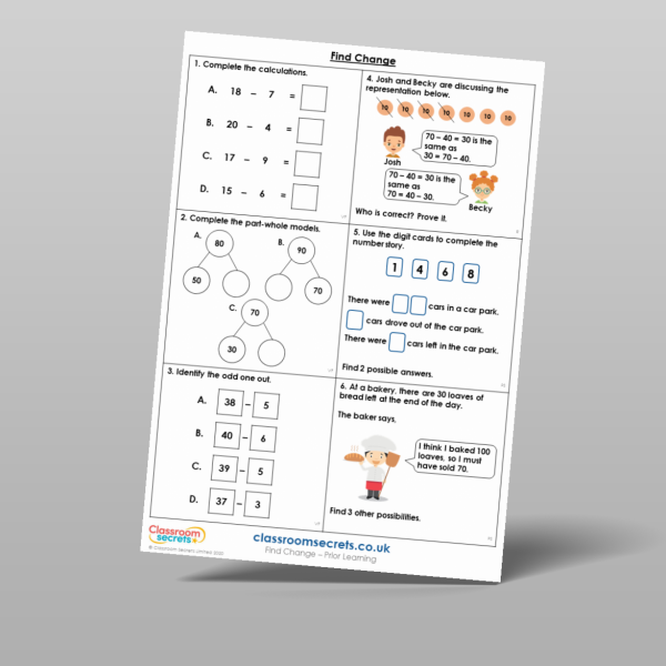 Year 2 Find Change Prior Learning Resource | Classroom Secrets