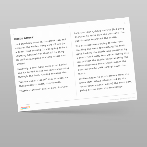 Year 2 Reading Skills Castle Attack Resource | Classroom Secrets