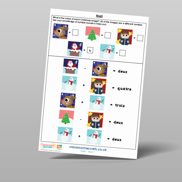 KS1 French Christmas Maths Resource | Classroom Secrets
