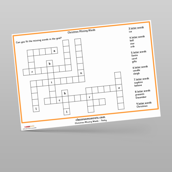 KS1 And Ks2 Christmas Missing Words Resource | Classroom Secrets