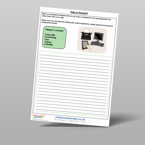 Year 5 Past Or Present Application Resource | Classroom Secrets