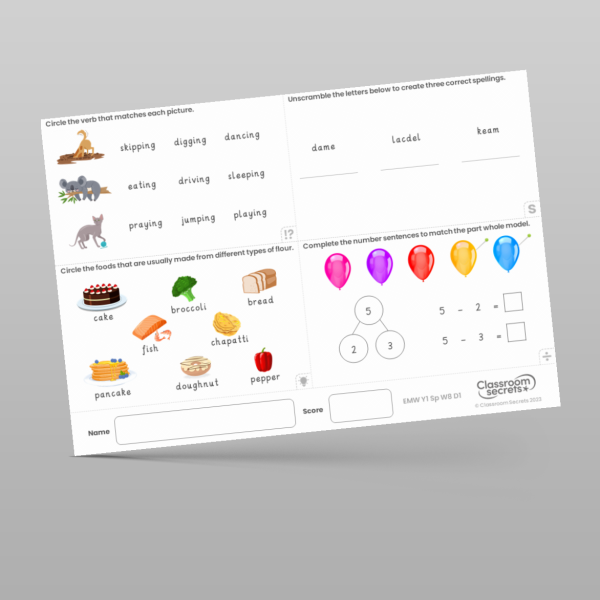 Year 1 Early Morning Work Spring Week 8 Resource | Classroom Secrets