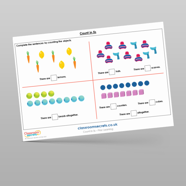 Year 1 Count In 5s Prior Learning Resource | Classroom Secrets