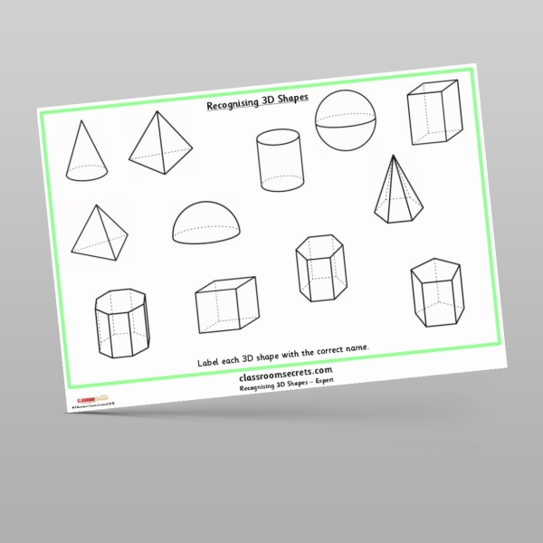 Recognising 3D Shapes Activity Resource | Classroom Secrets