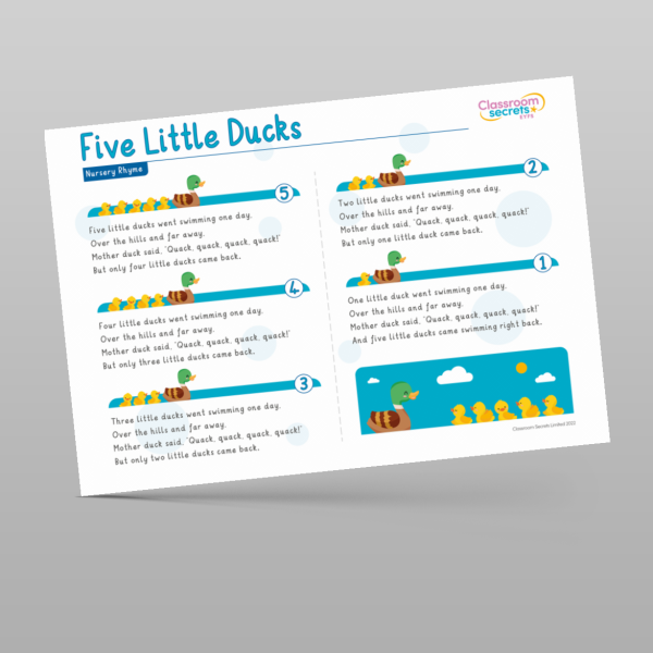 Eyfs Five Little Ducks Resource | Classroom Secrets