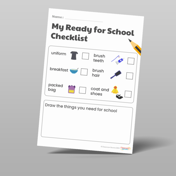 KS1 Getting Ready For School Checklist Resource | Classroom Secrets